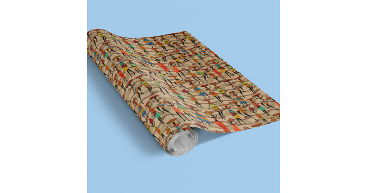 Tribal African Pattern Ethnic Wrapping Paper | Zazzle