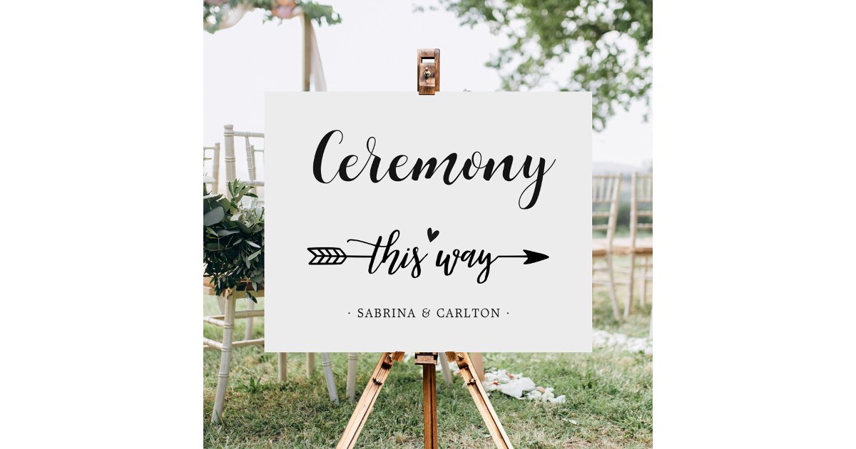 Tribal Arrow Wedding Ceremony Direction Sign | Zazzle