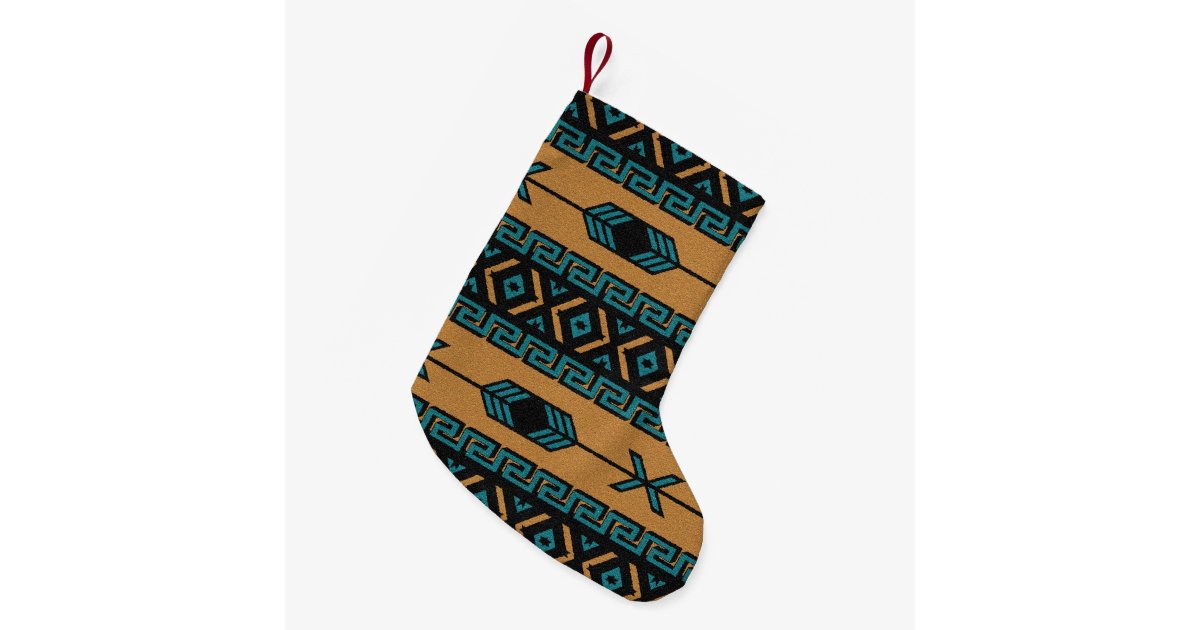 Tribal Aztec Pattern Southwest Christmas Xmas Small Christmas Stocking ...