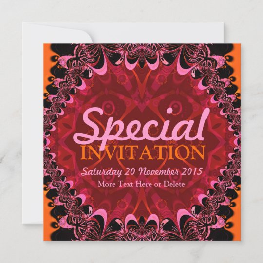 Tribal Batik Lace Art Special Party Invitation | Zazzle.com