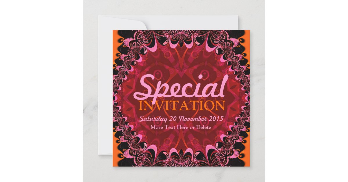 Tribal Batik Lace Art Special Party Invitation | Zazzle