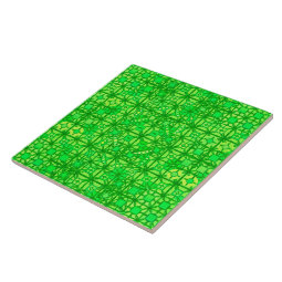 Tribal Batik - shades of emerald green Ceramic Tile | Zazzle