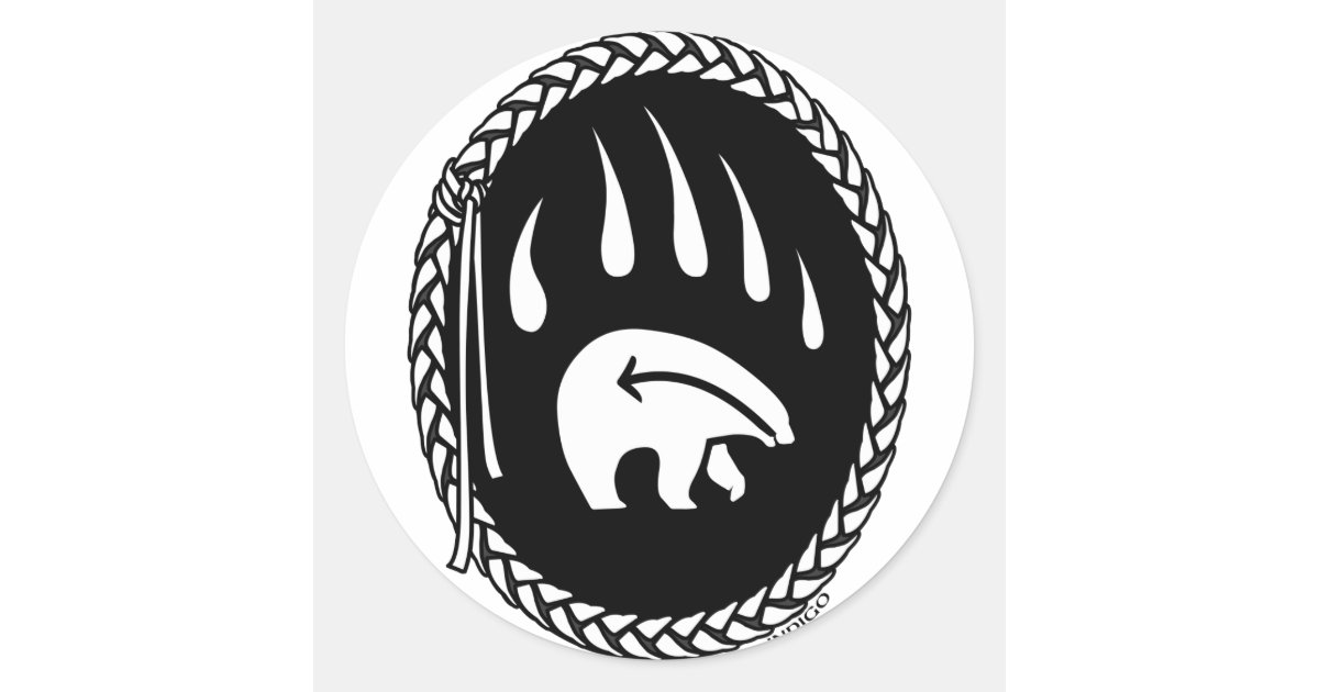 Tribal Bear Art Stickers First Nations Bear Gifts | Zazzle