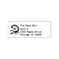 Tribal Black Scorpion Monogram Return Rubber Stamp | Zazzle