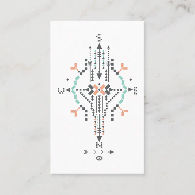 Tribal Boho Native American Indian Aztec Totem Business Card | Zazzle