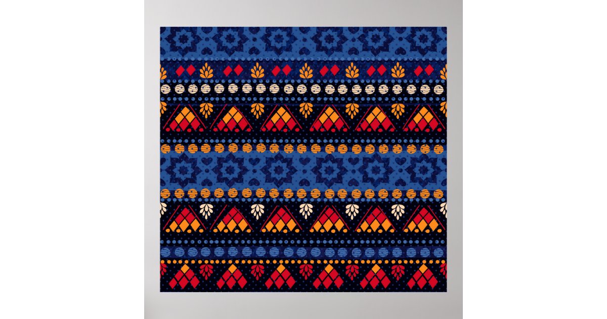 Tribal Design: Multifunctional Seamless Pattern. Poster | Zazzle