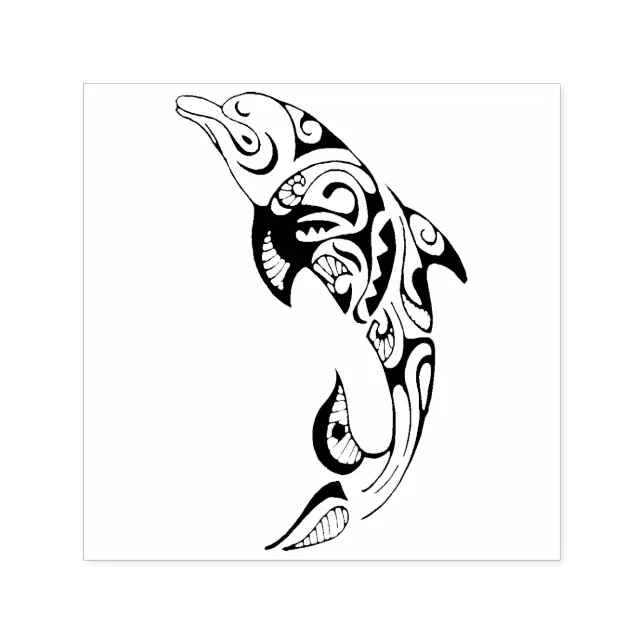 Tribal Dolphin Self-inking Stamp | Zazzle