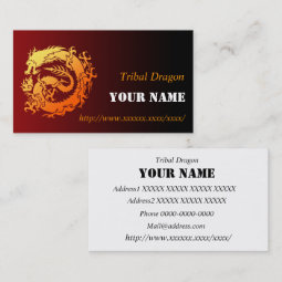 Tribal dragon business card | Zazzle