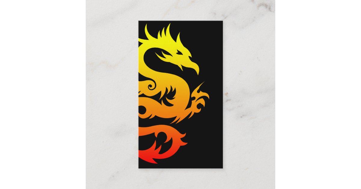 tribal dragon business card | Zazzle