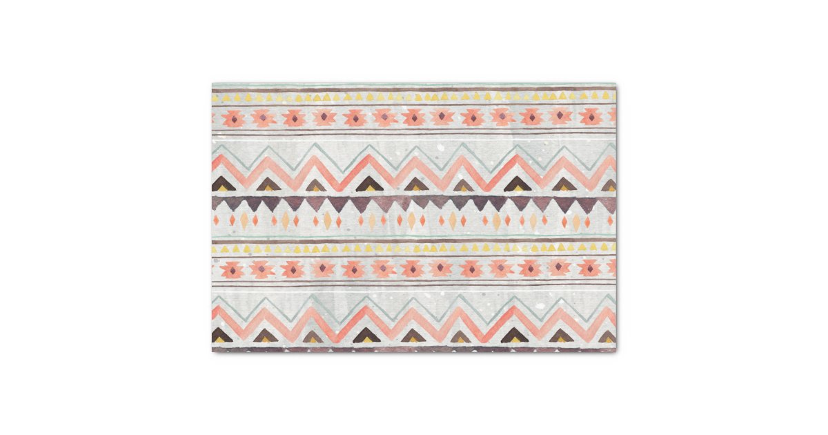 Tribal, Ethnic, Boho, Western, Native tissue paper | Zazzle