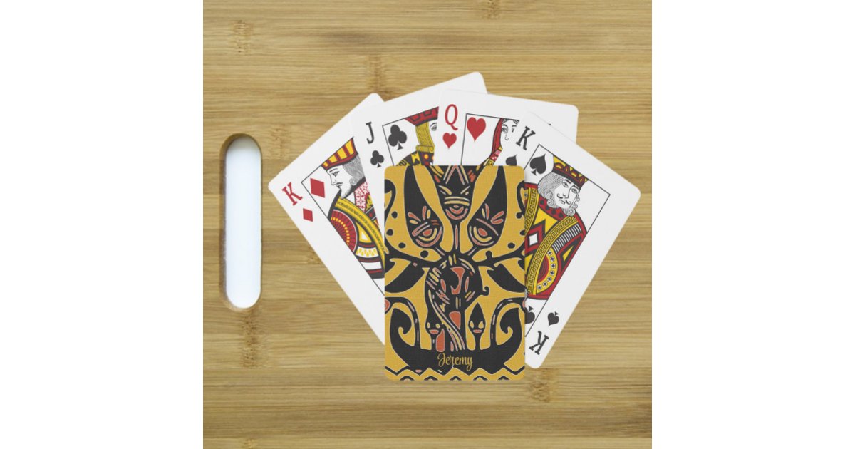 Tribal Ethnic Tattoo Pattern Poker Cards | Zazzle