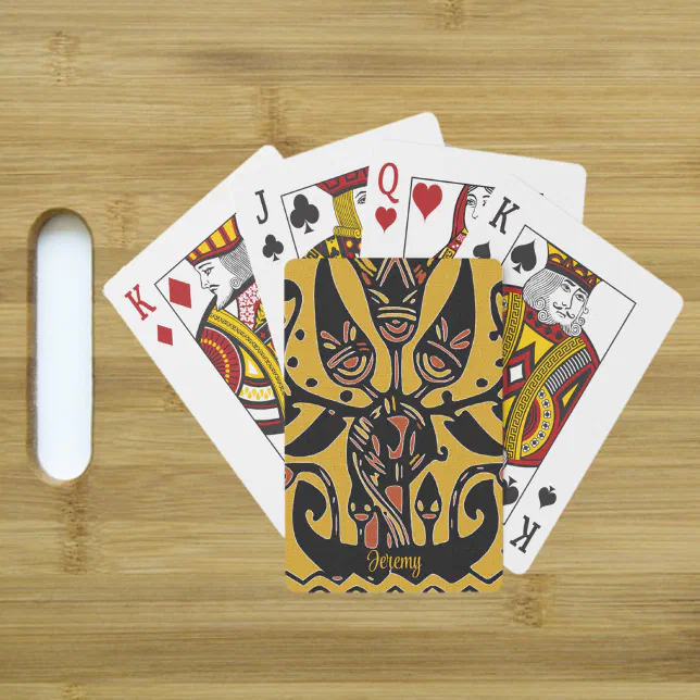 Tribal Ethnic Tattoo Pattern Poker Cards | Zazzle
