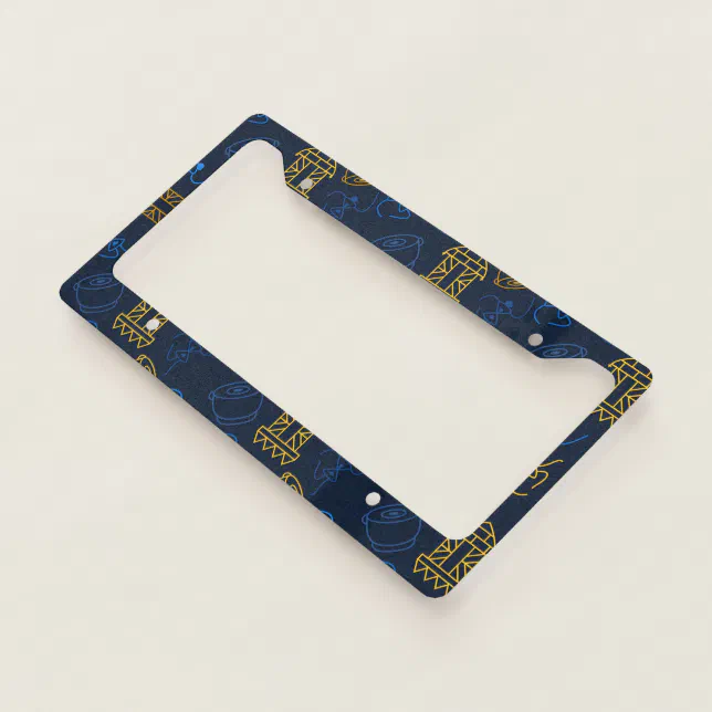 Tribal Festive Folk Pattern License Plate Frame | Zazzle