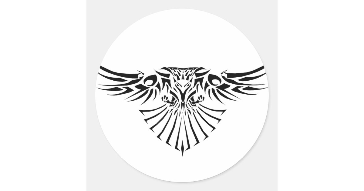 Tribal Hawk Tattoo Design Sticker | Zazzle