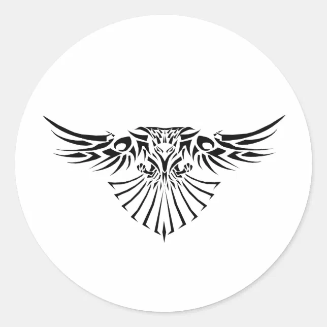 Tribal Hawk Tattoo Design Sticker | Zazzle