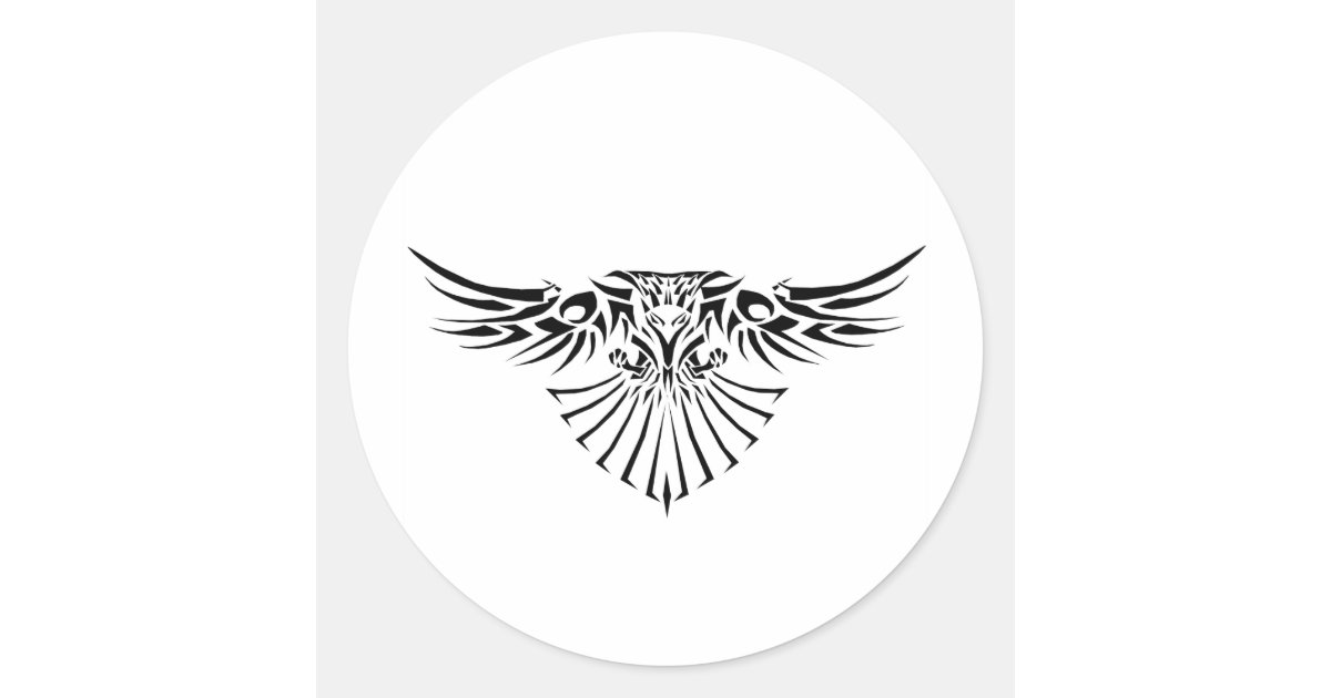 Tribal Hawk Tattoo Design Sticker | Zazzle