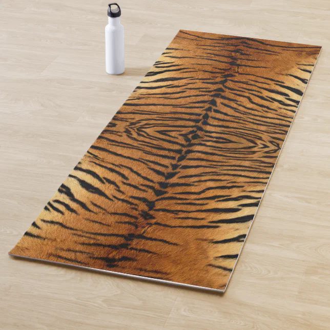 Tribal jungle animal fur Tiger Print Yoga Mat | Zazzle