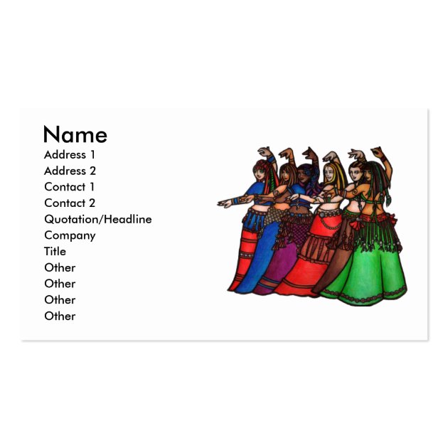 Tribal Line Belly Dancer Business Cards