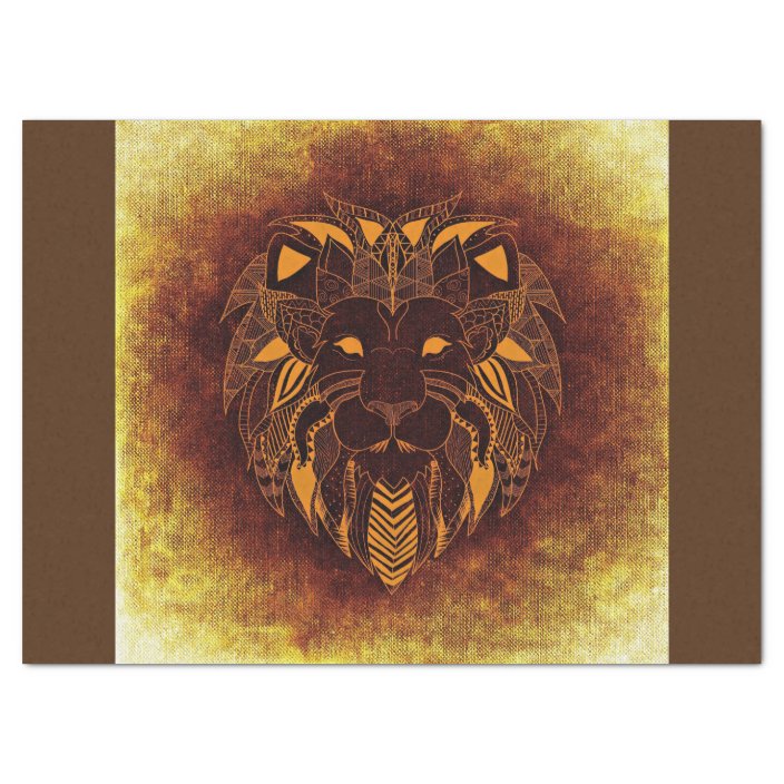 tribal lion tissue paper | Zazzle.com