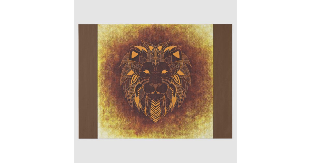 tribal lion tissue paper | Zazzle