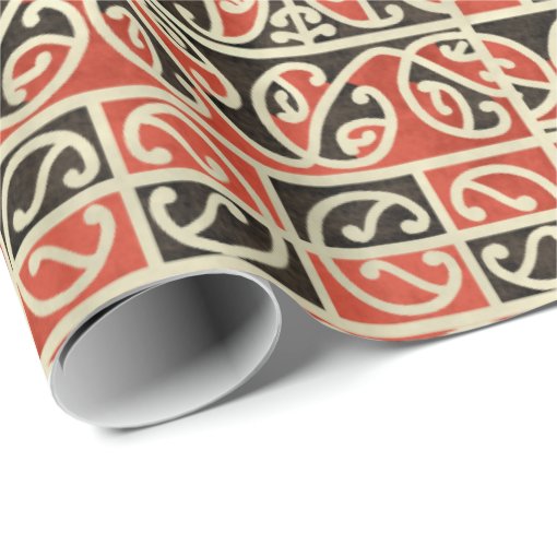 Tribal Maori Kowhaiwhai Koru New Zealand Pattern Wrapping Paper | Zazzle