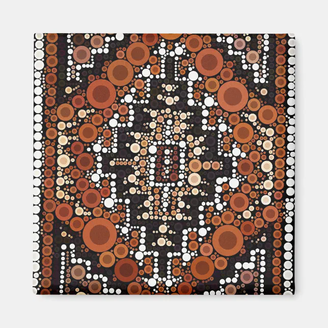 Tribal Native American Earth Tones Mosaic Magnet | Zazzle