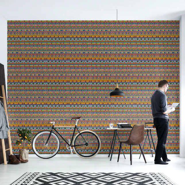 Tribal Native American Southwest Pattern Wallpaper | Zazzle