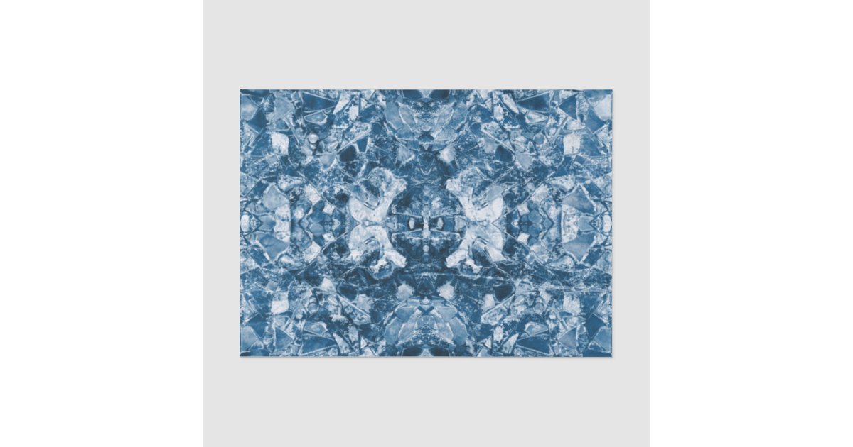 Tribal Native Art White Dark Classic Blue Design Tissue Paper | Zazzle