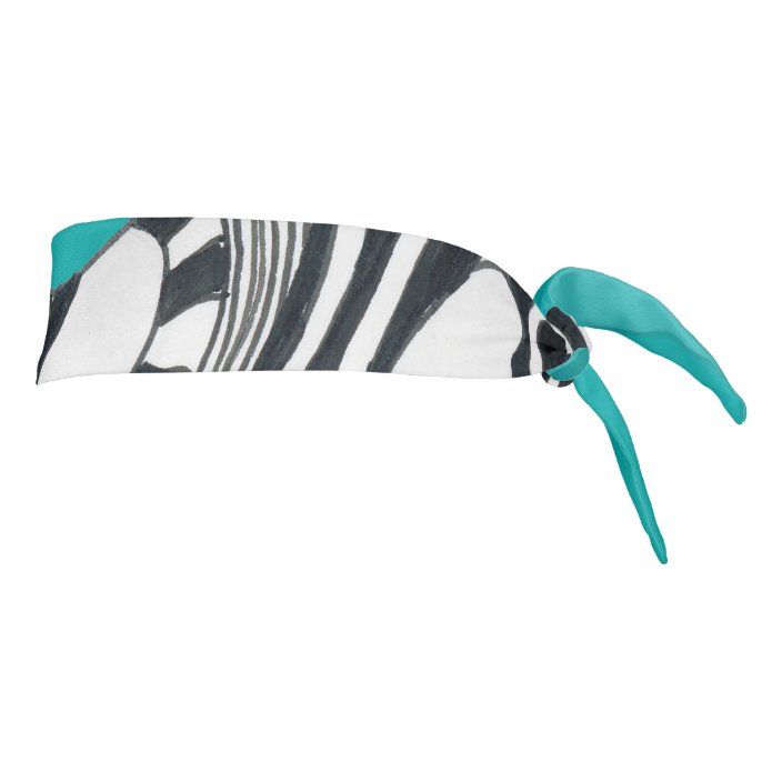 Tribal Orca Brushed Teal Tie Headband | Zazzle.com