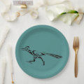 Tribal Roadrunner Silhouette Paper Plates | Zazzle