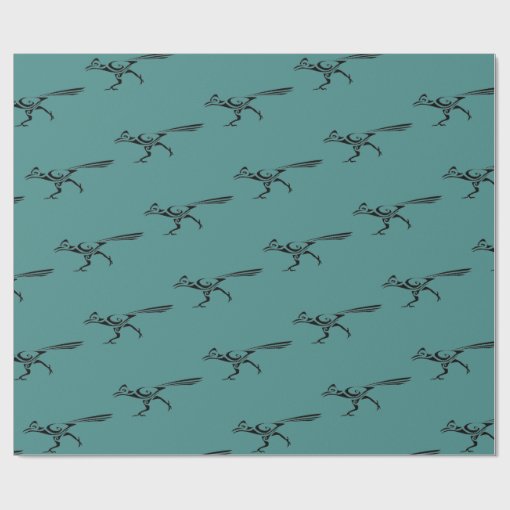 Tribal Roadrunner Silhouette Wrapping Paper | Zazzle