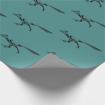 Tribal Roadrunner Silhouette Wrapping Paper | Zazzle