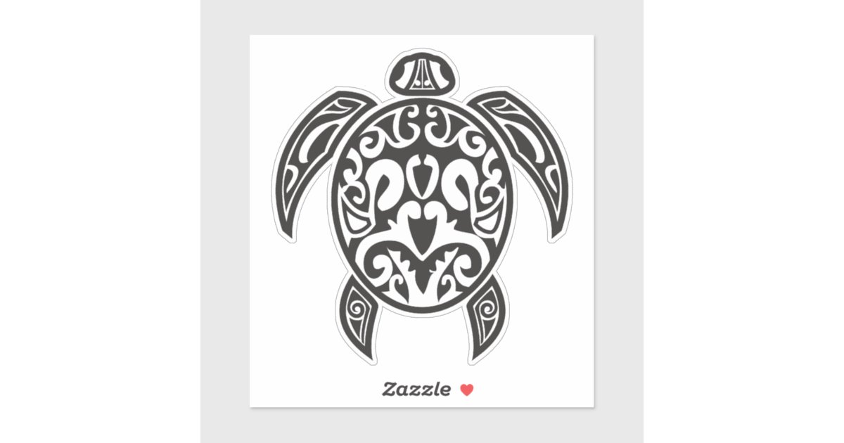 Tribal Sea Turtle Sticker | Zazzle