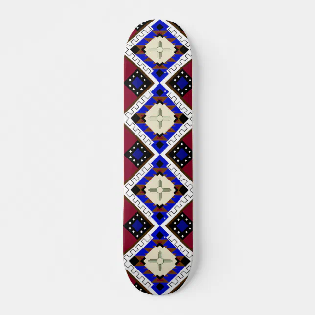 Tribal Skateboard, Happiness, Native American Zia Skateboard | Zazzle