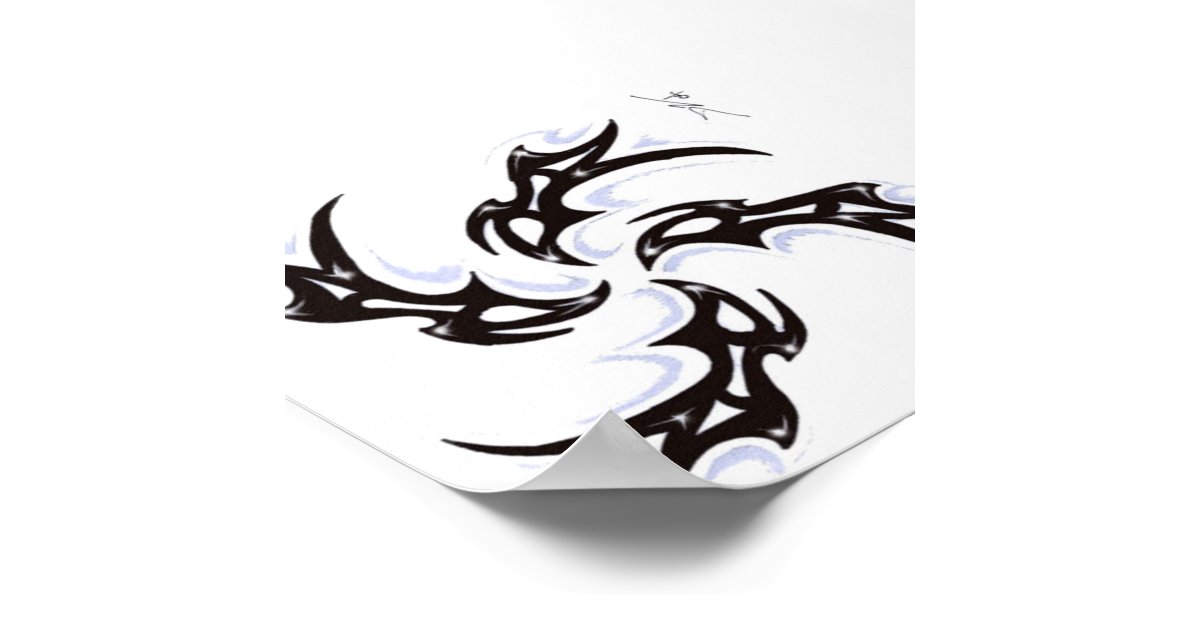 Tribal Spiral Tattoo Art Poster | Zazzle