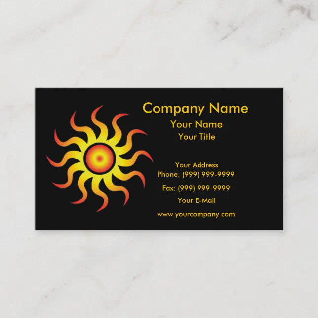 Tribal Sun Business Card | Zazzle