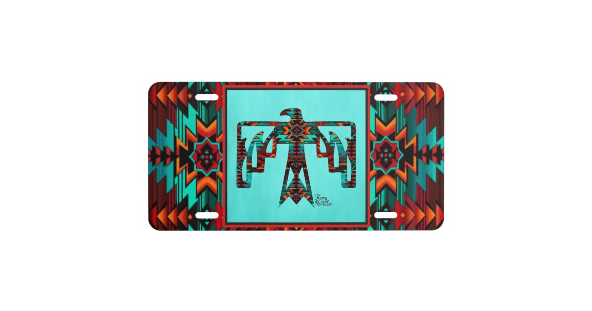 Tribal Thunderbird License Plate | Zazzle