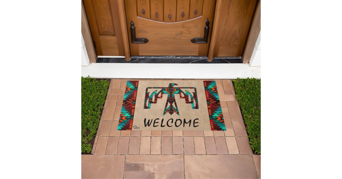 Tribal Thunderbird Welcome Doormat | Zazzle