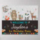 Tribal Woodland Animals Birthday Welcome Sign Boy | Zazzle