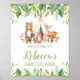Tribal Woodland Greenery Baby Shower Welcome Sign | Zazzle