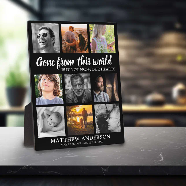 Tribute Family Photo Collage Memorial Plaque | Zazzle