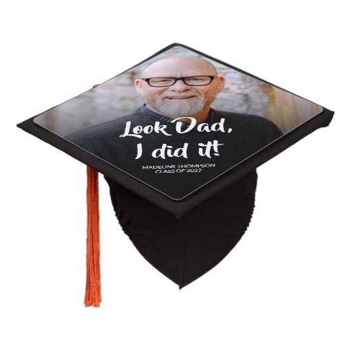 Tribute Keepsake In loving Memory Photo Graduation Cap Topper | Zazzle