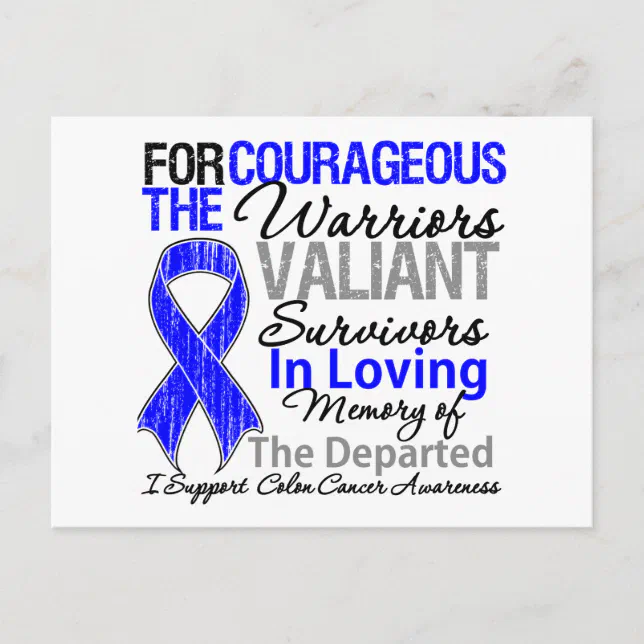 Tribute Support Colon Cancer Awareness Postcard | Zazzle