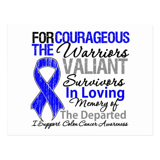 Tribute Support Colon Cancer Awareness Postcard | Zazzle.com