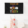 Trick Or Teeth Dental Halloween Treat Dentist Banner | Zazzle