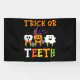 Trick Or Teeth Dental Halloween Treat Dentist Banner | Zazzle