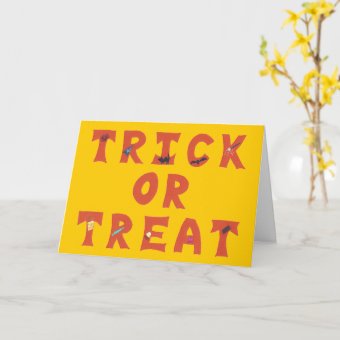 Trick or Treat Decorated Halloween Cards | Zazzle