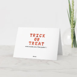 Trick or Treat Decorated Halloween Cards | Zazzle