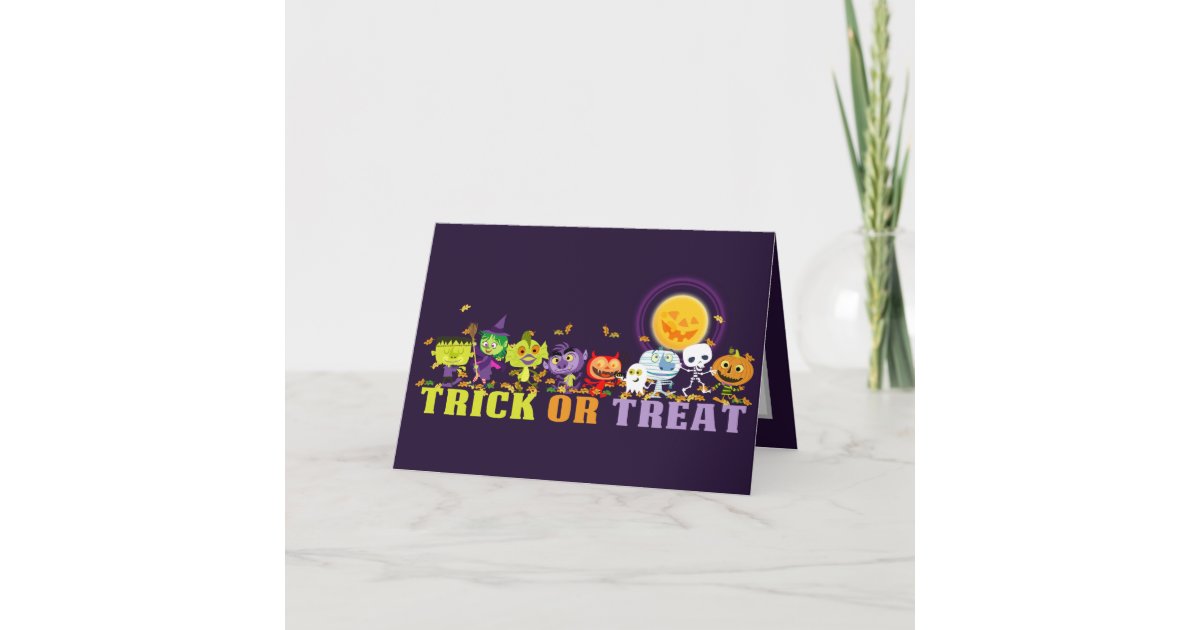 Trick or treat fun card | Zazzle