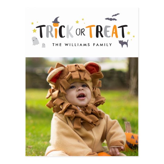 Trick or Treat Halloween Photo Card | Zazzle.com